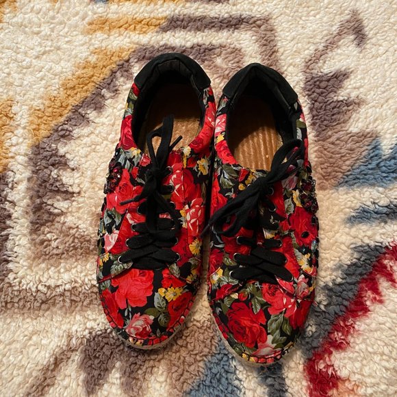 Enchanted | Shoes | Enchanted Fabric Beautifully Embellished Sneakers ...